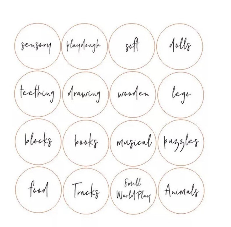 Personalized Kids Toys Sorting Wooden Labels Set - Etsy