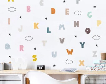 Kids Alphabet Wall Stickers - Etsy