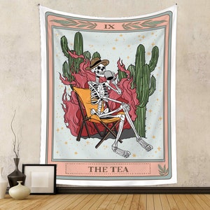 Skull Creative Tapestry Aesthetic, Skeleton Series Tapestry Wall ...