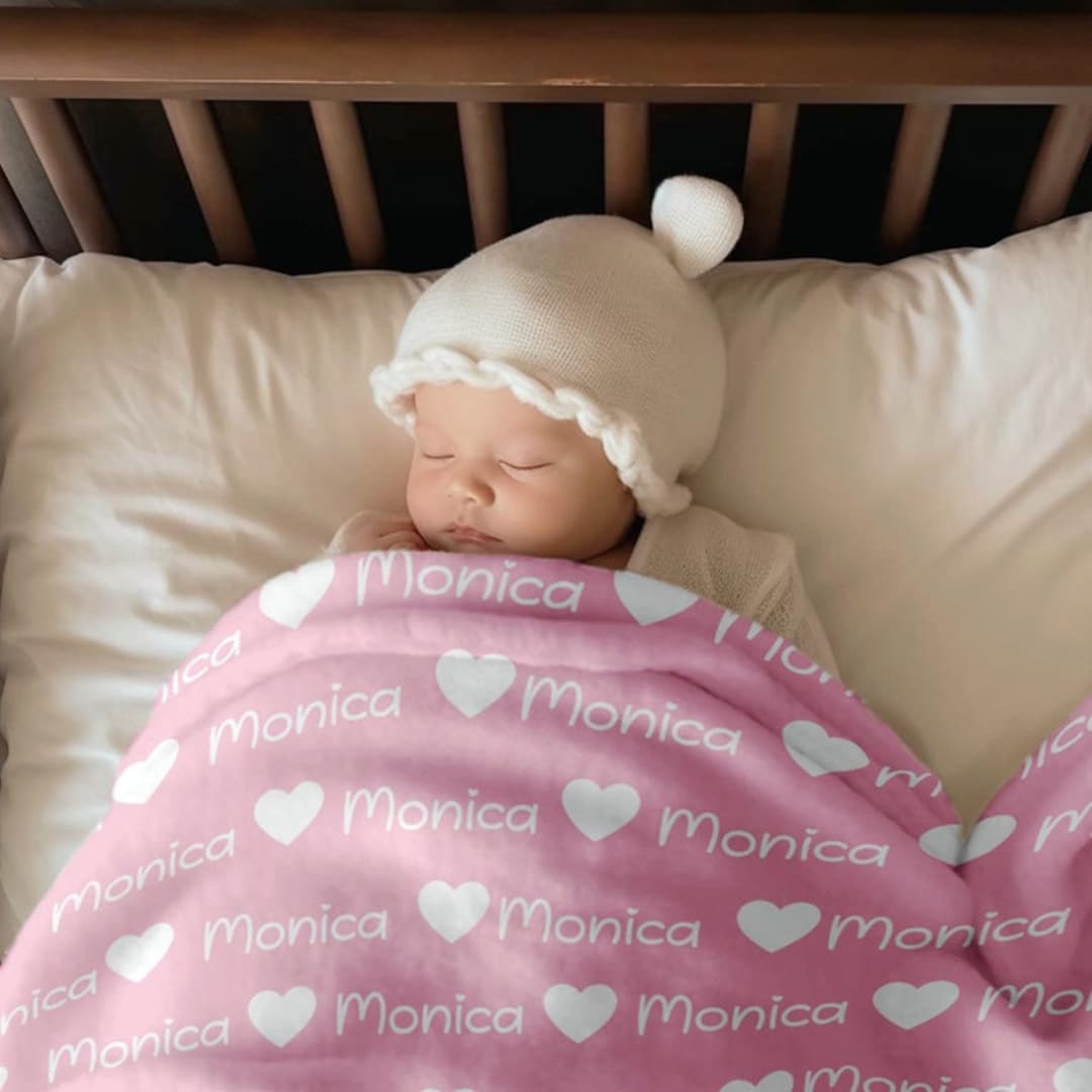 Personalized Baby Name Blanket Baby Girl Blanket Name - Etsy