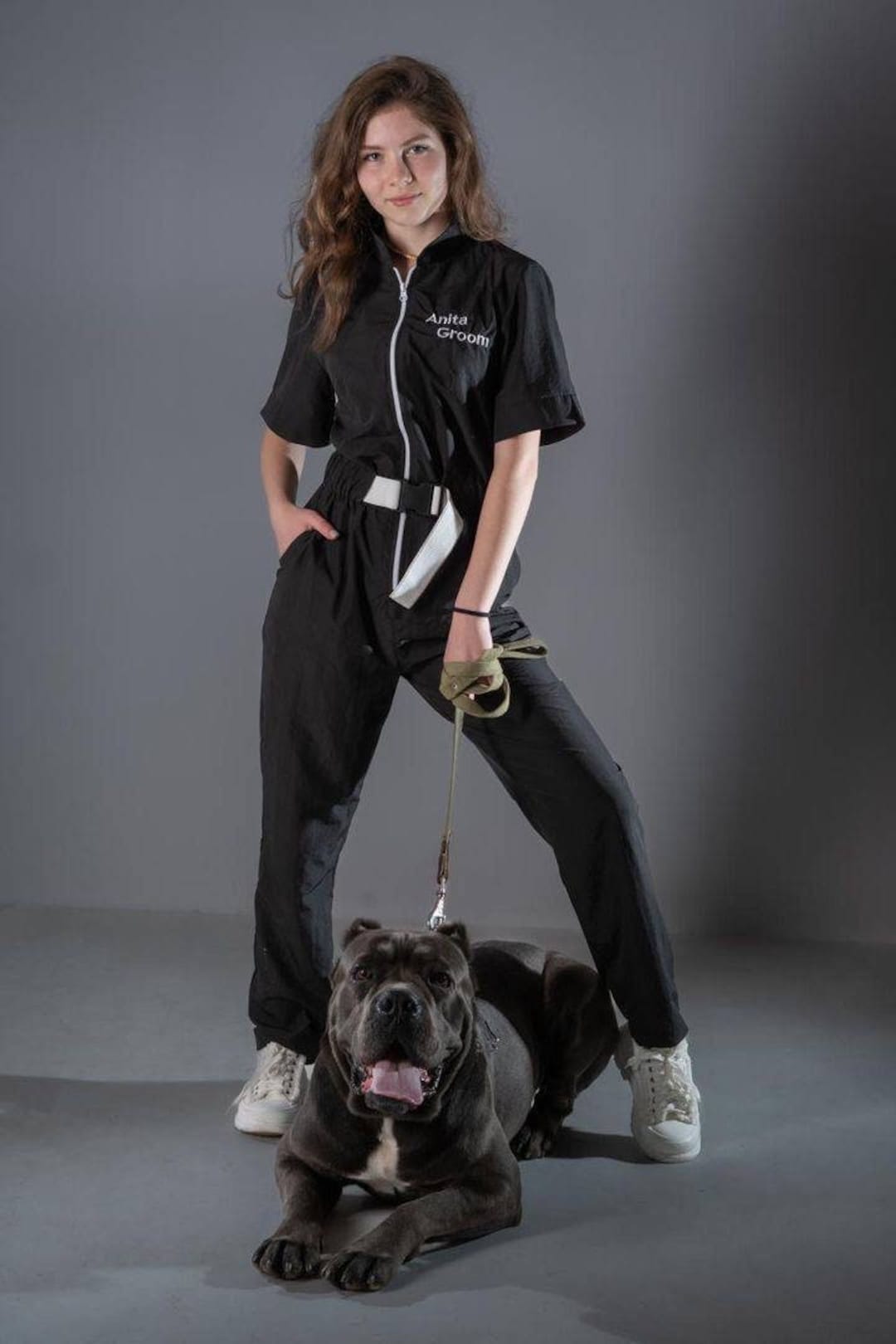 Groomer Jumpsuit With Short Sleeve "butterfly" Grooming Apparel - Etsy