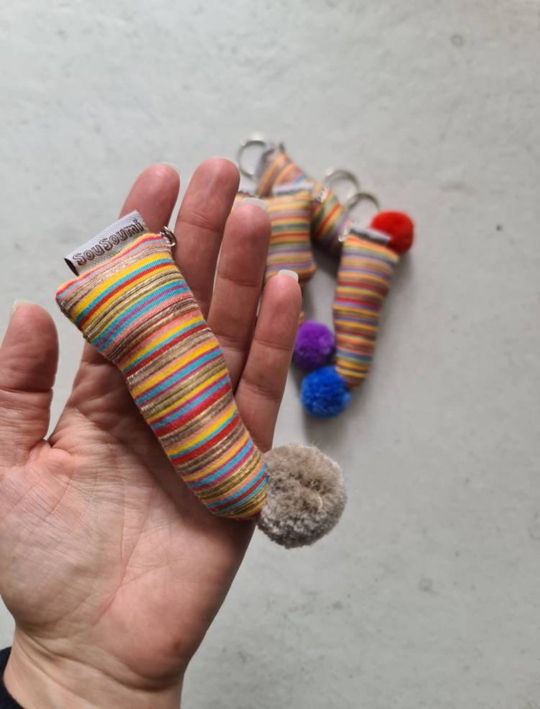 GREECE KEYCHAIN, SORORITY Keychain, Handsew Comforel Filling Greek ...