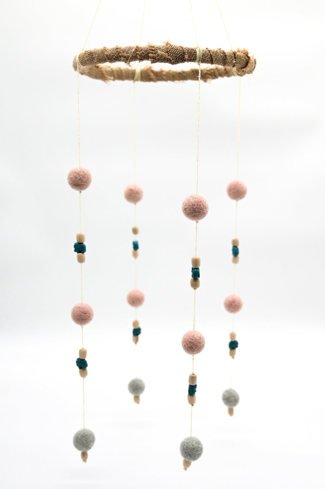 ELEPHANT MOBILE, NEEDLE Felted Mobile, Needle Felted Balls With Woolen ...