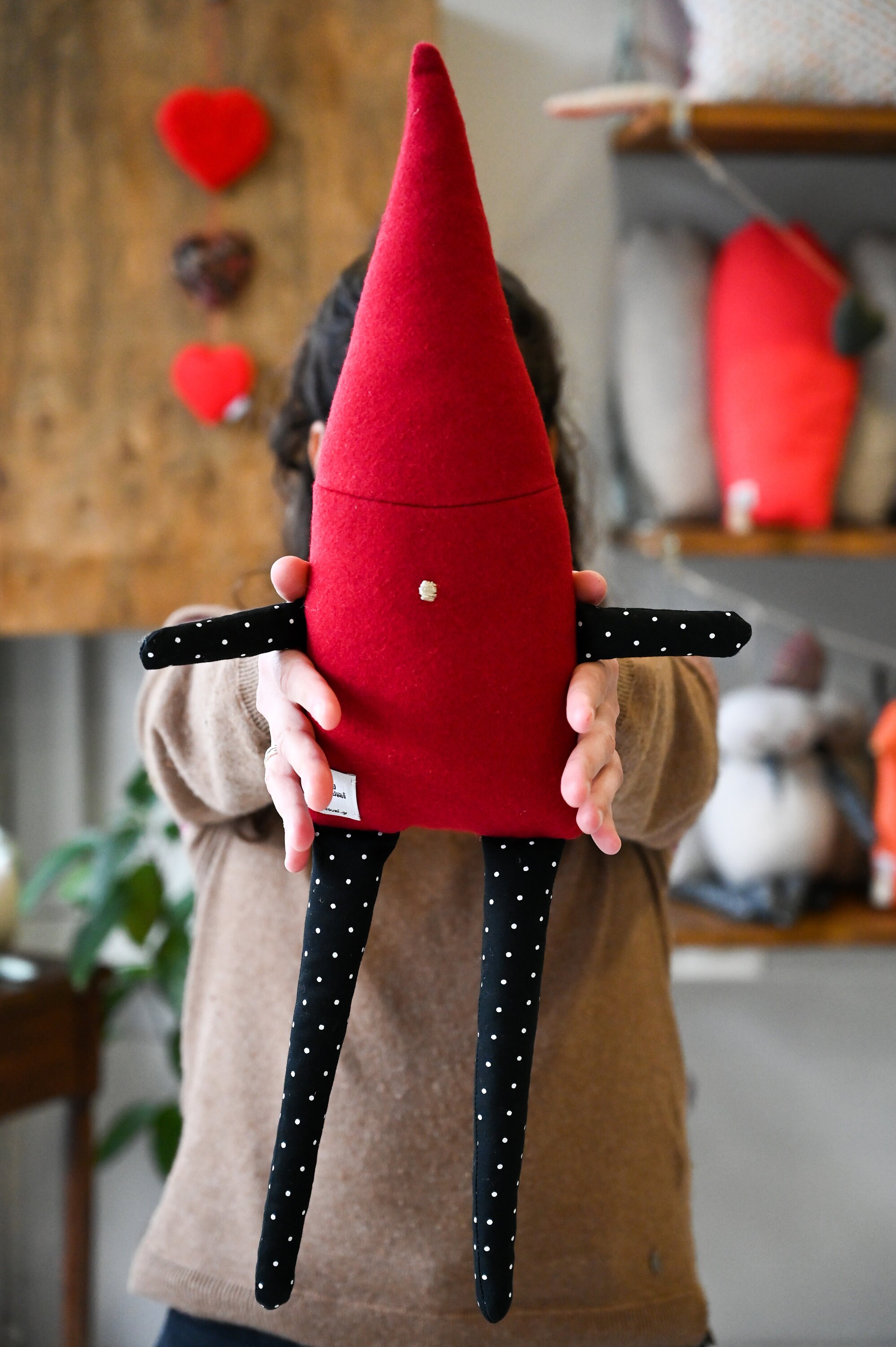 STUFFED GNOMES TOY, Baby Nursery Toys, Hand Sewed Gnome Nose With ...