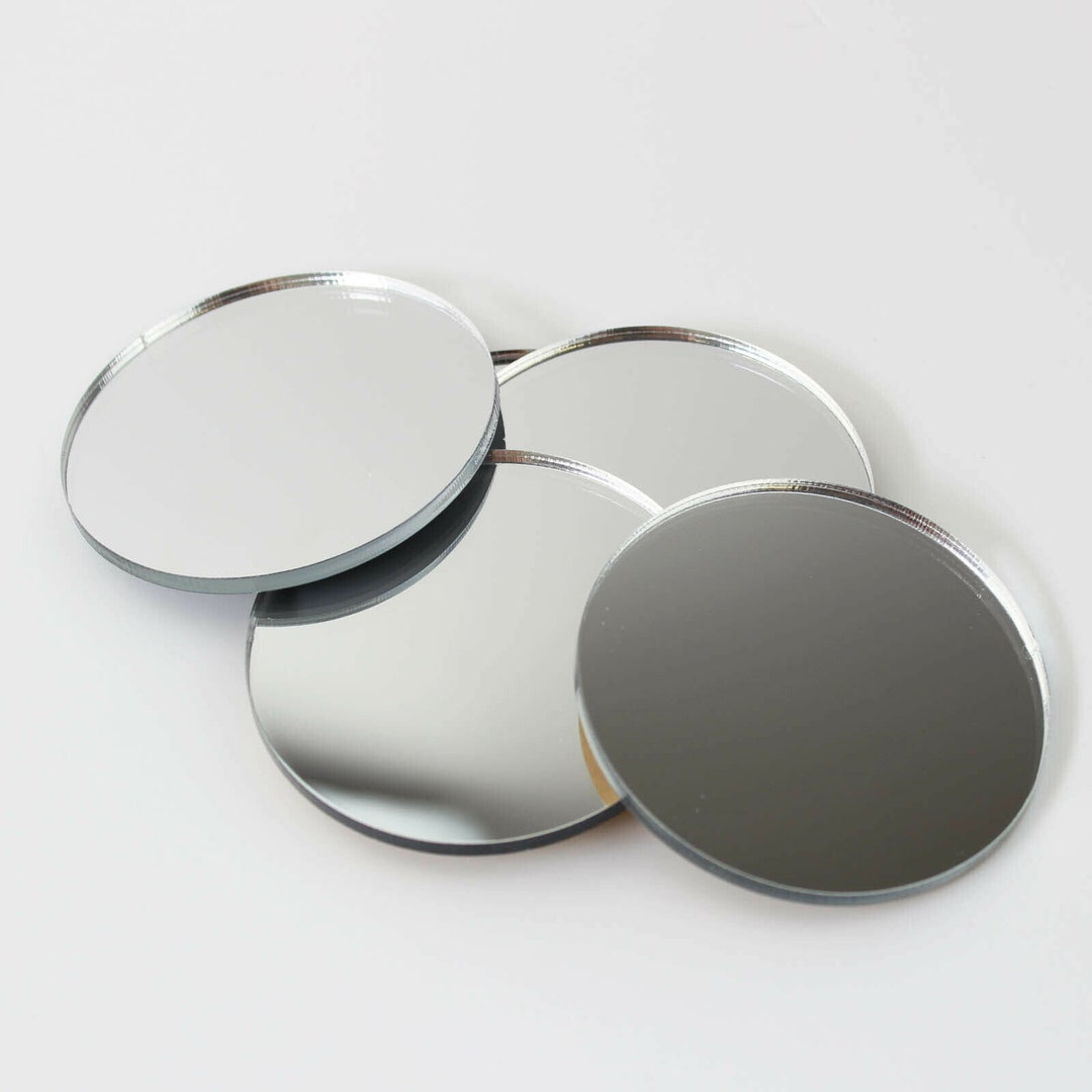 25pcs X 60mm - 3mm Thick Mirror Circle | Acrylic Mirror Disc Shatter ...