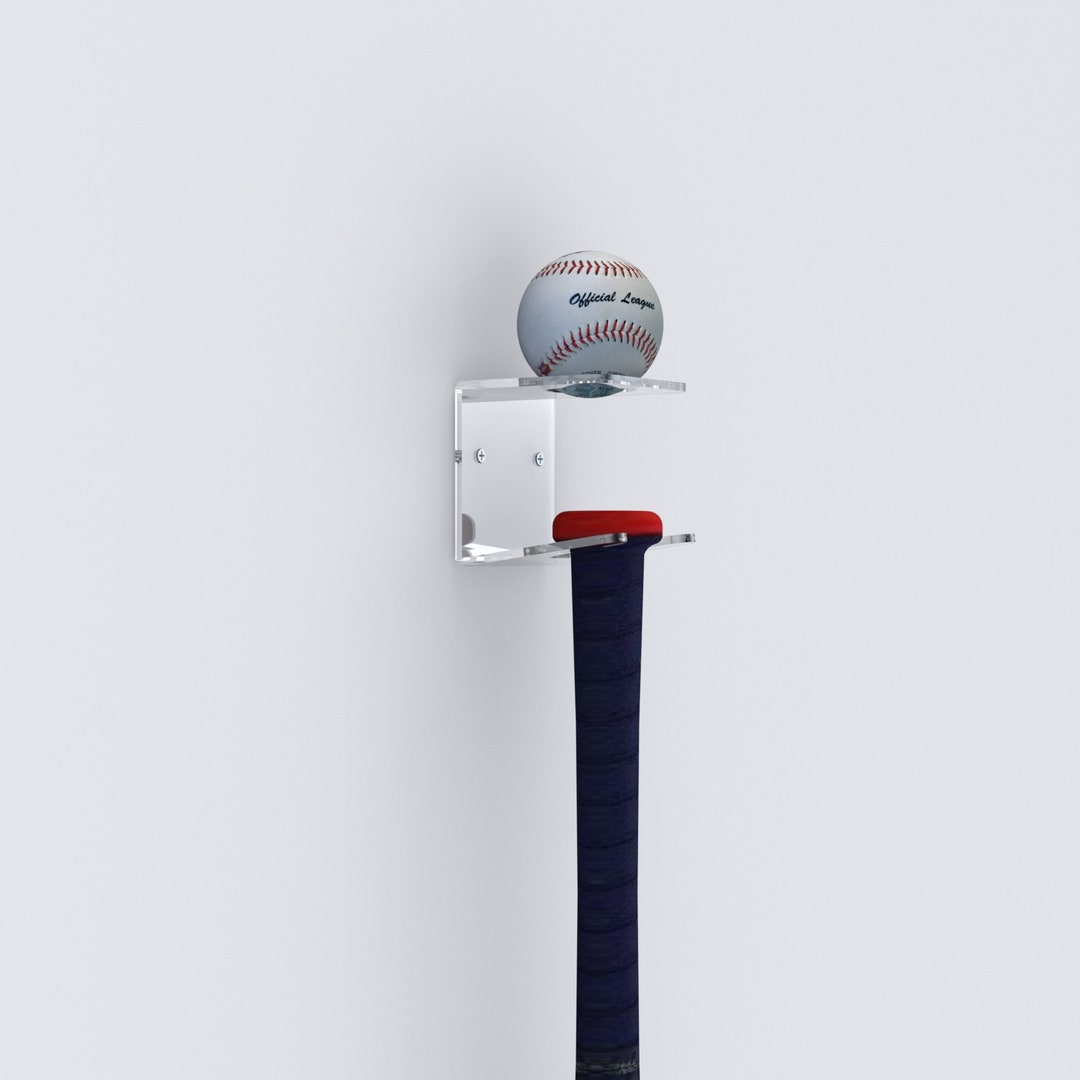 Wall Mounted Vertical Baseball Bat & Ball Holder - Etsy UK