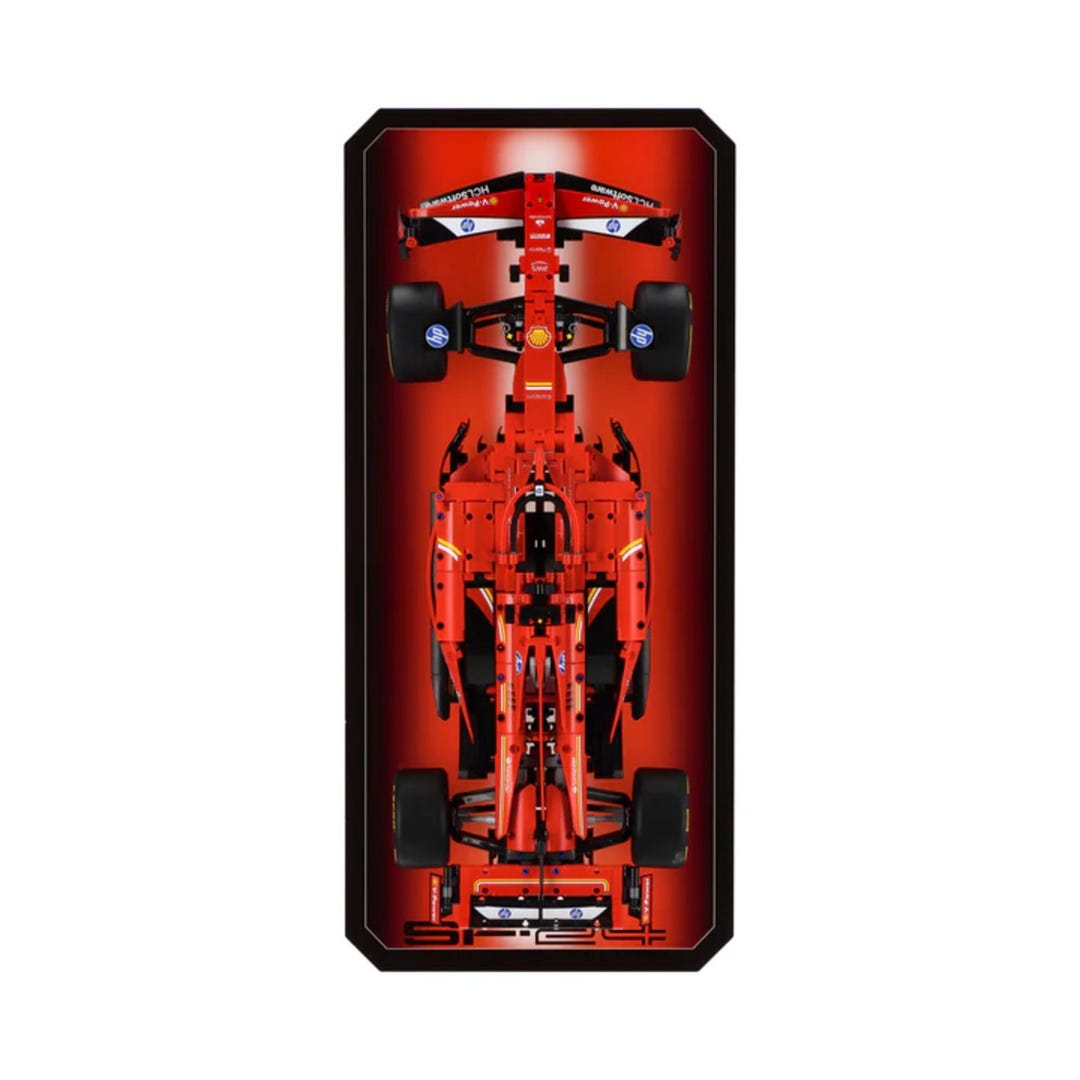 UNIQUEDISPLAY Luxury Wall Display Case for LEGO 42207 Ferrari SF-24 F1 ...