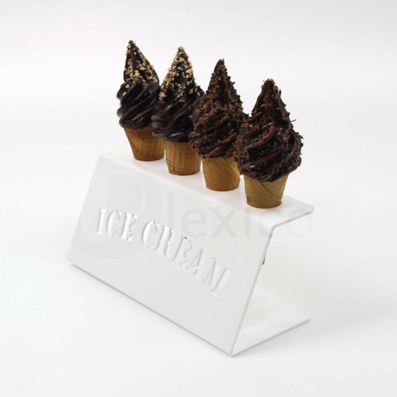 Acrylic Ice Cream Cone Holder / Chip Cone Holder / Counter Top - Etsy UK