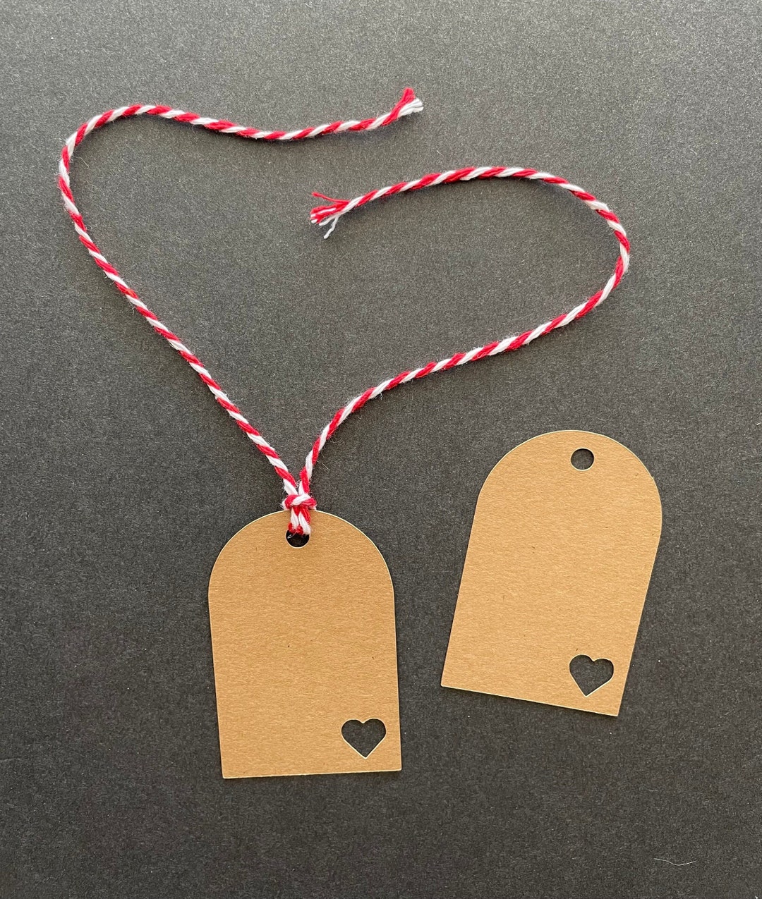 Small Rectangle Kraft Paper Gift Tags Tags With Heart Wedding Tags ...