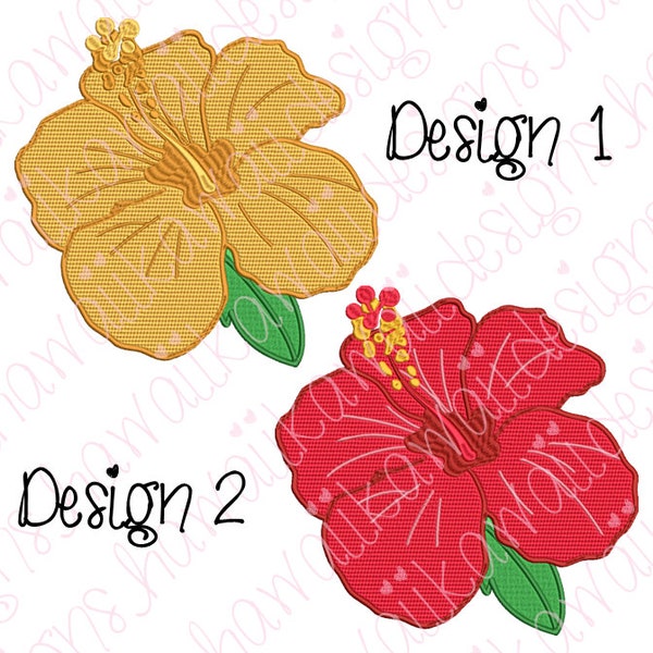 Hibiscus Embroidery - Etsy