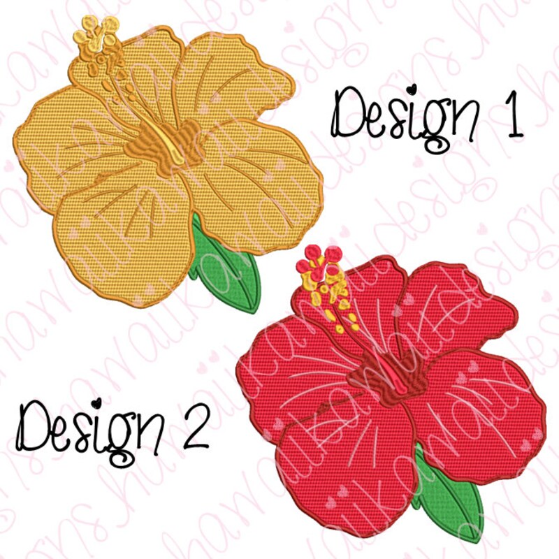 Hibiscus Embroidery - Etsy