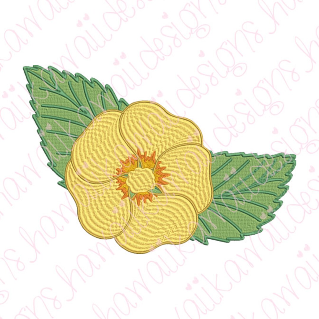 Embroidery File ‘ilima - Instant Download - 3 Sizes - Etsy