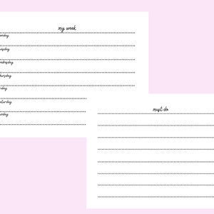 My Week Printable Planner With Must Do Notes Page PDF and PNG - Etsy