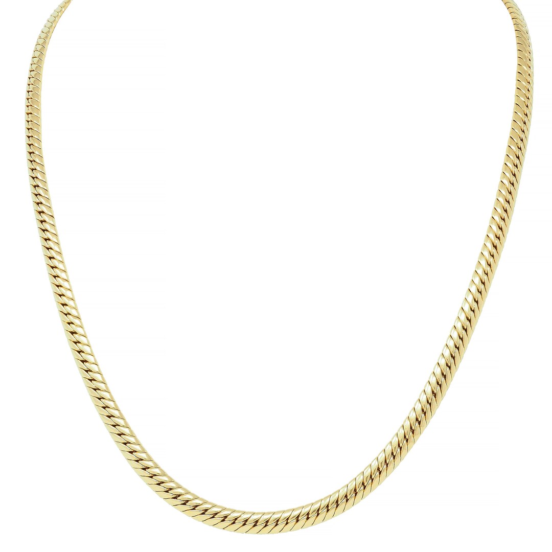 Van Cleef & Arpels 1980's 18 Karat Yellow Gold Vintage Snake Chain ...