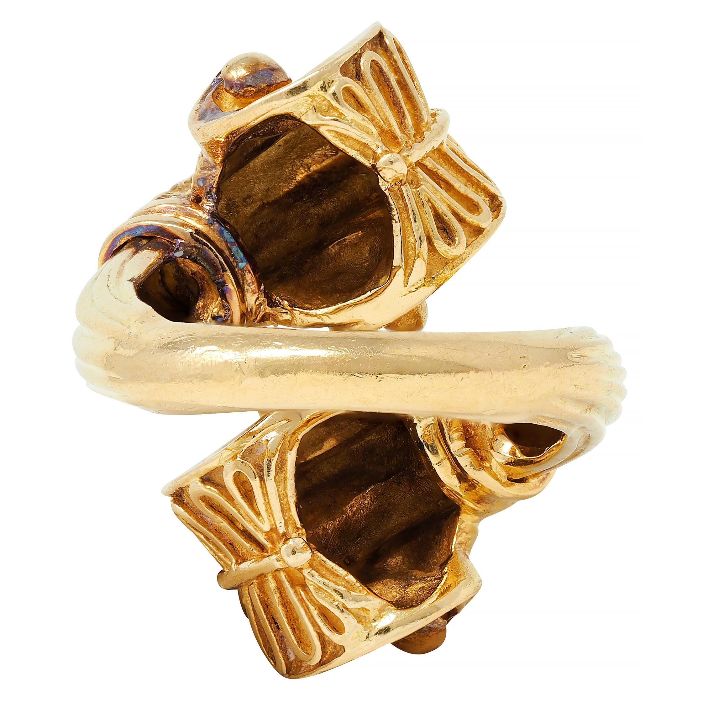 Ilias Lalaounis 1960's 18k Yellow Gold Vintage Hellenistic Column ...