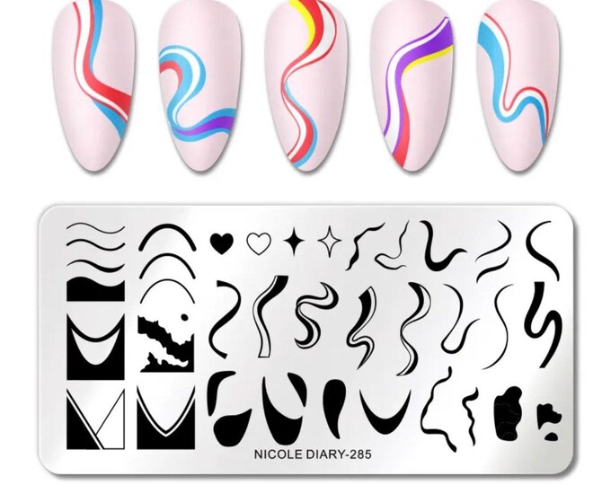 Swatches Art Stamping Plate Nail Stamp for DIY Manicure Art Nail ...