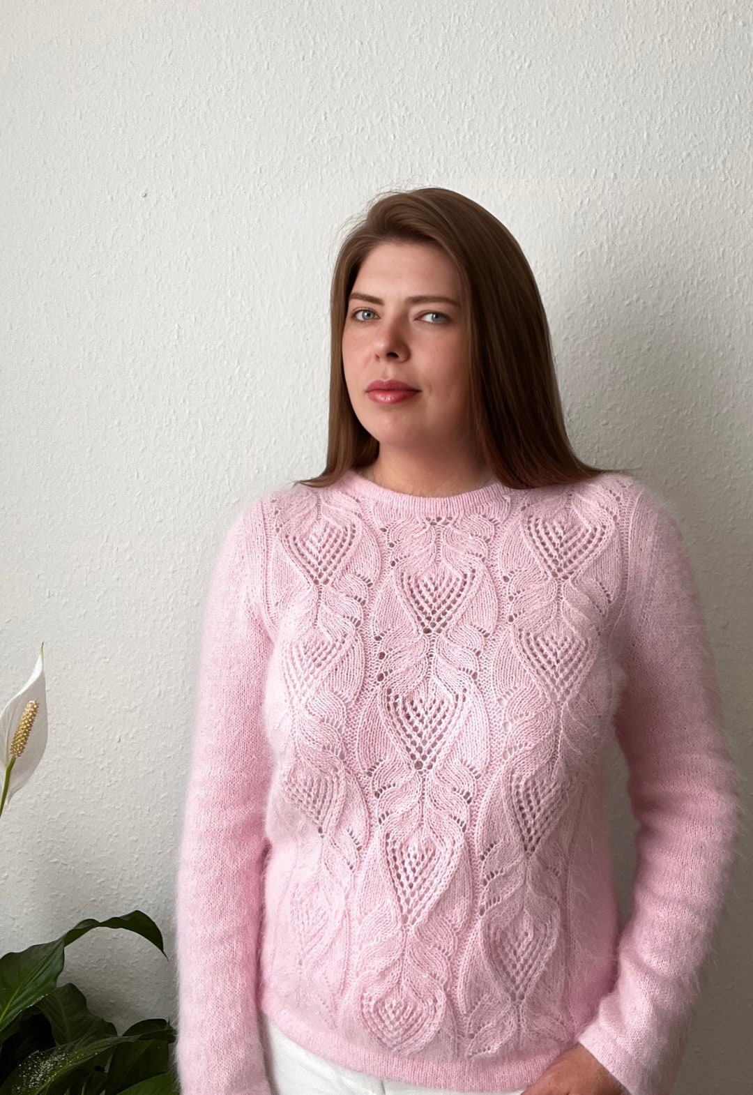 Pull angora sans couture fait à la main/ pull angora blanc/ pull moelleux/ Mode élégante - Etsy ...