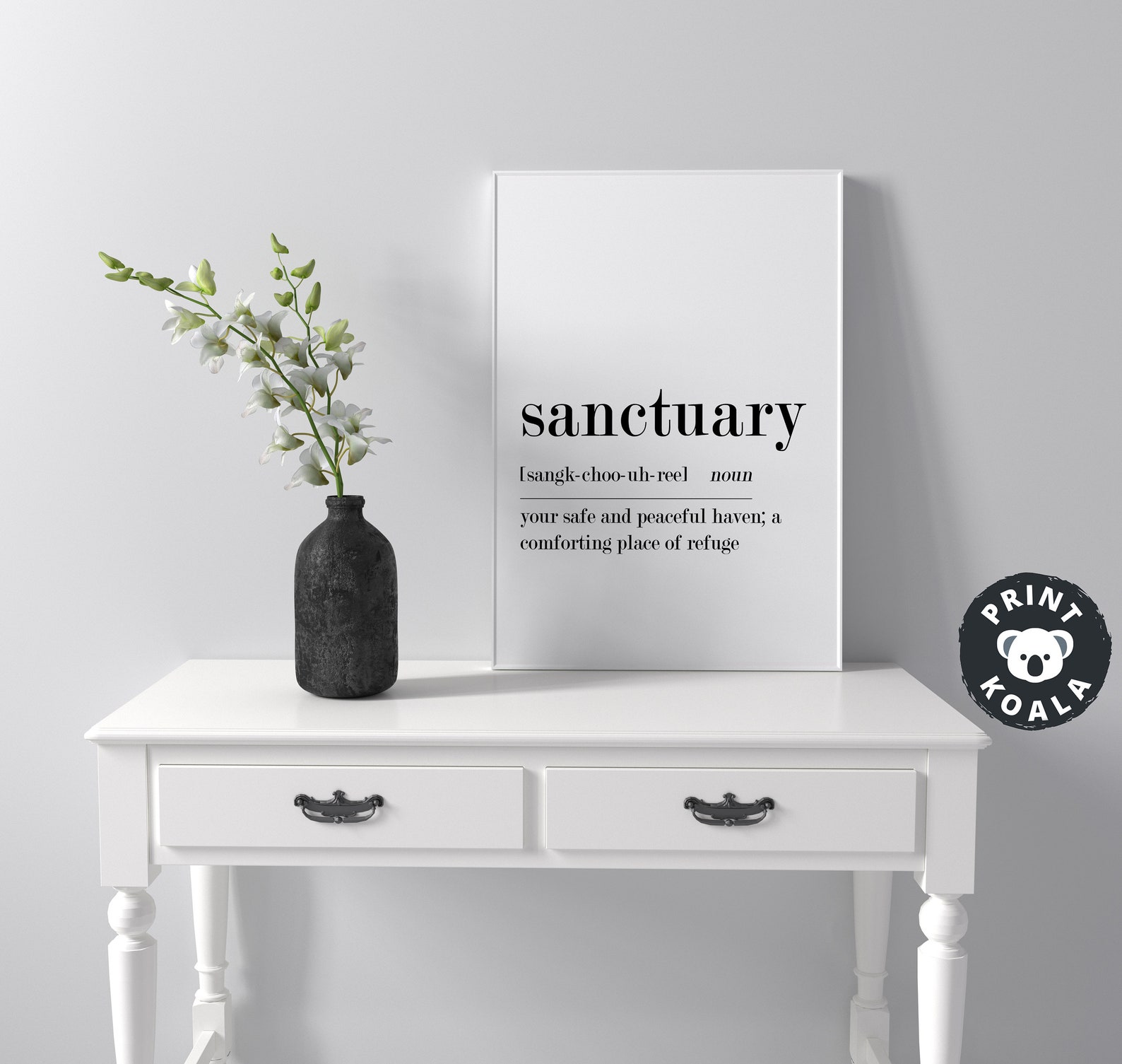 Sanctuary Definition Home Definition Print Bedroom Decor - Etsy