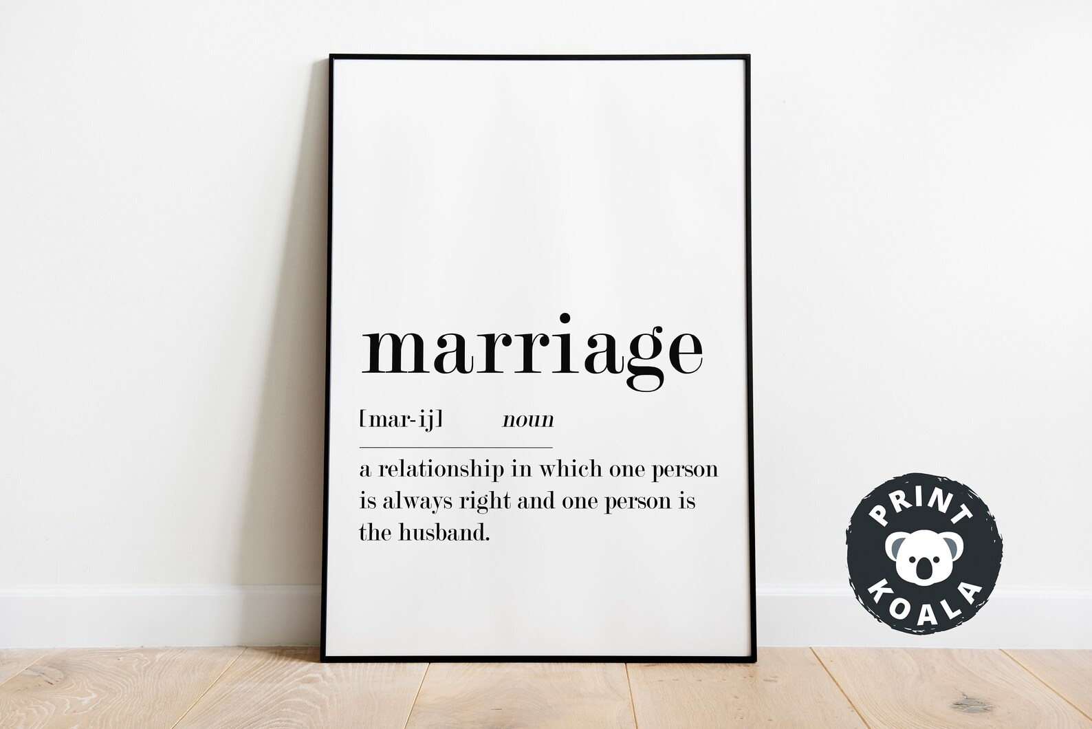 Marriage Definition Print Bedroom Prints Marriage Poster - Etsy