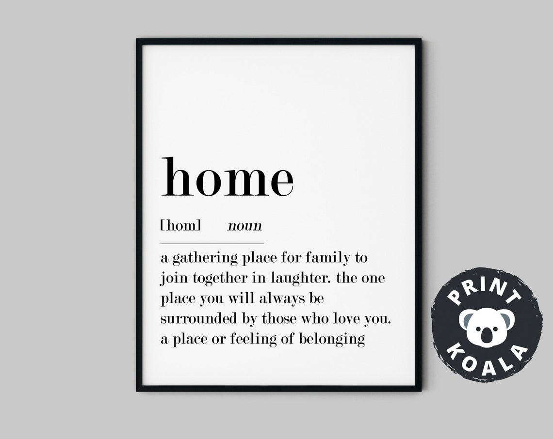 Home Definition Printable Wall Art Home Print Home - Etsy