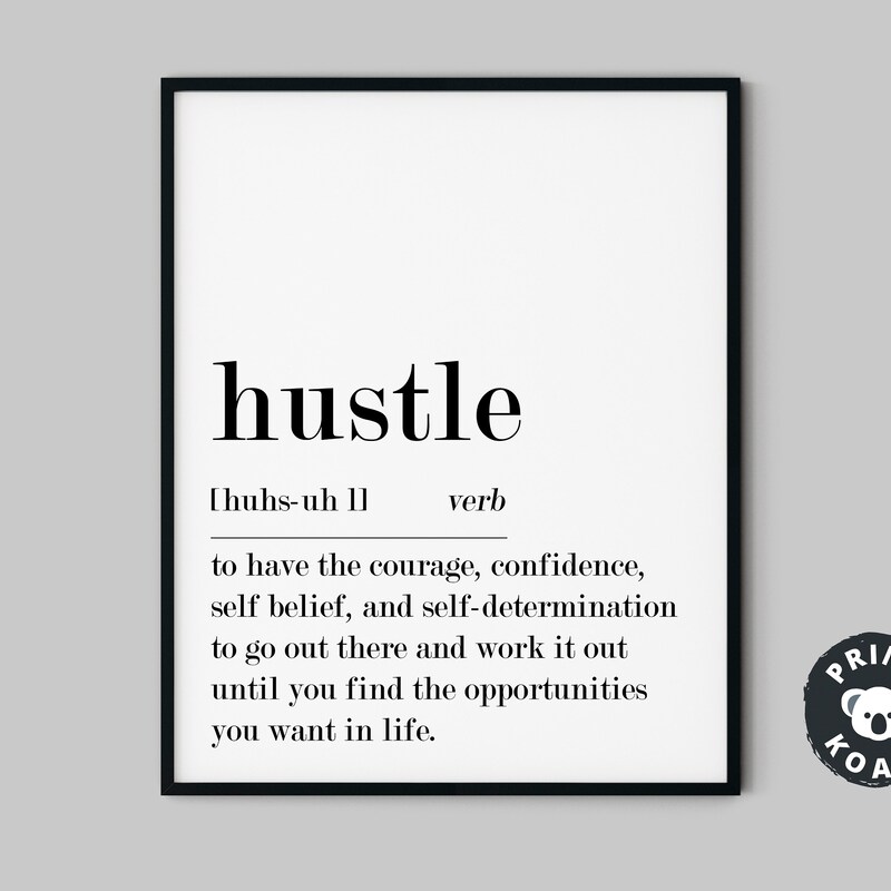 Hustle Poster - Etsy