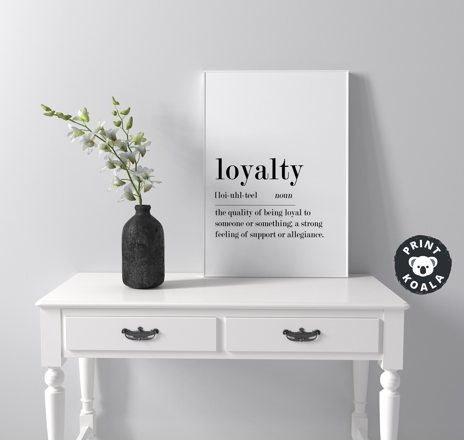 Loyalty Definition Print Printable Definition Poster Instant - Etsy