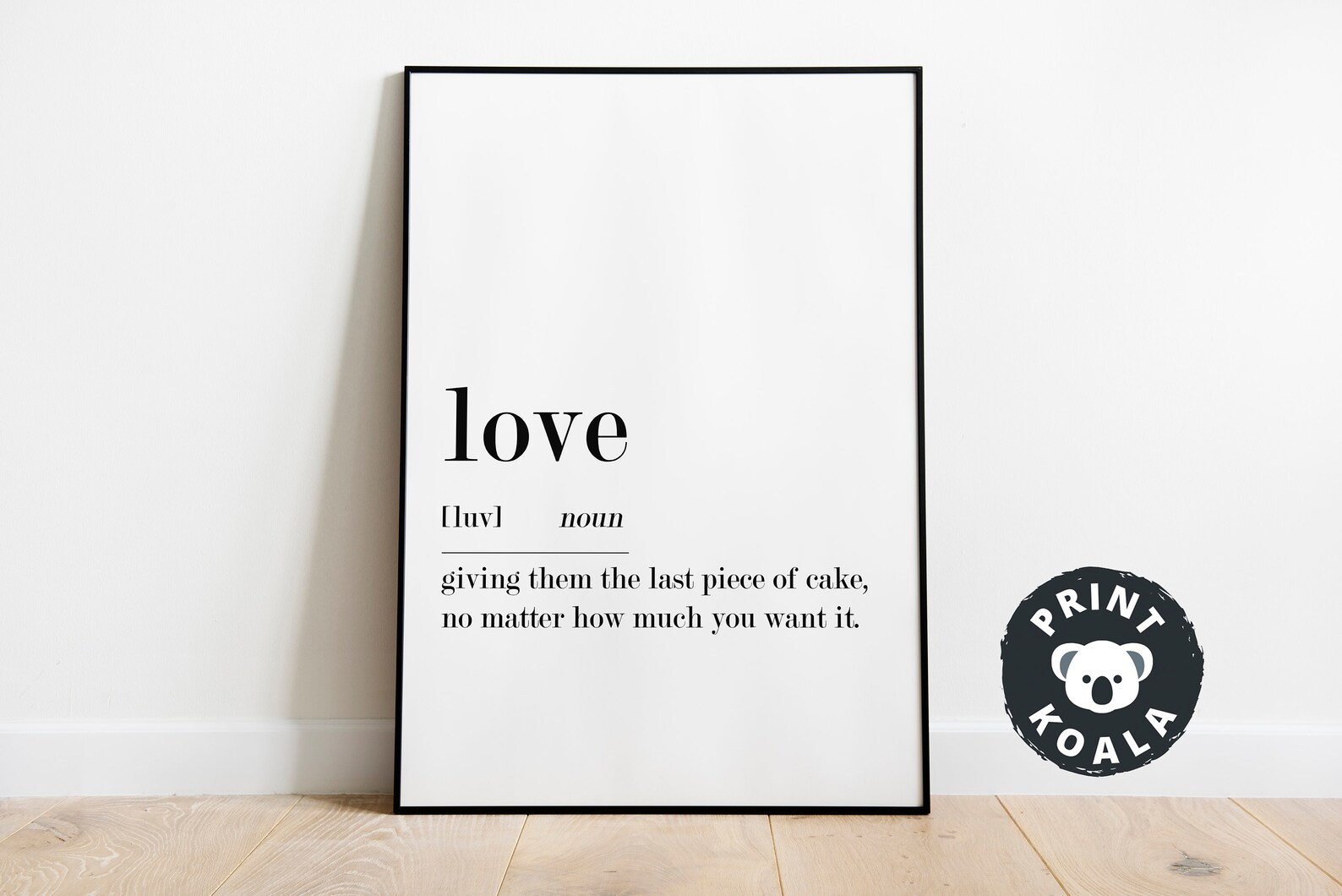 Love Definition Print Love Quote Print Printable Wall Art | Etsy