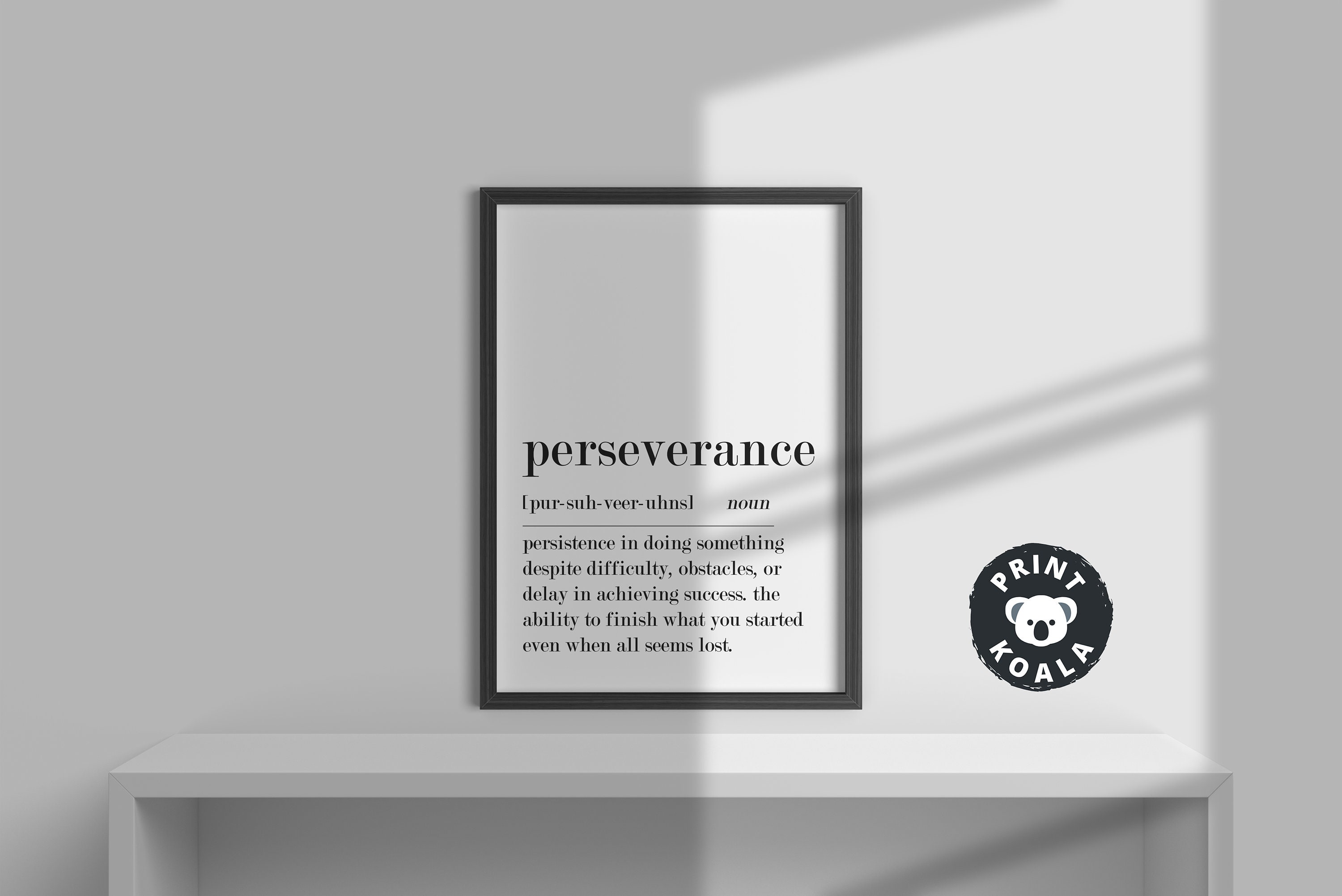 Perseverance Definition Print Home Office Printable - Etsy