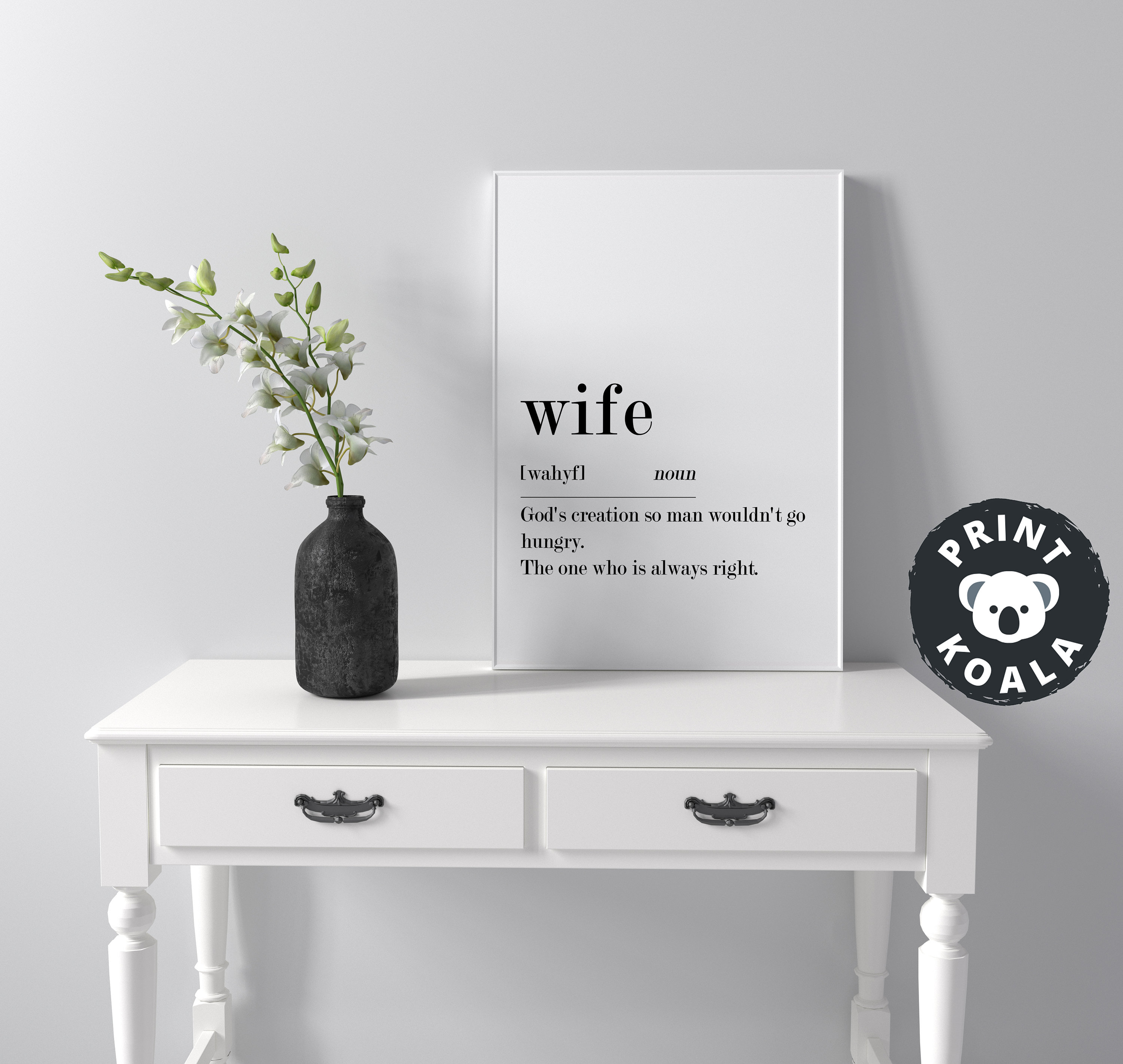 Wife Print Wife Word Definition Wife Art Wife Sign Wife - Etsy