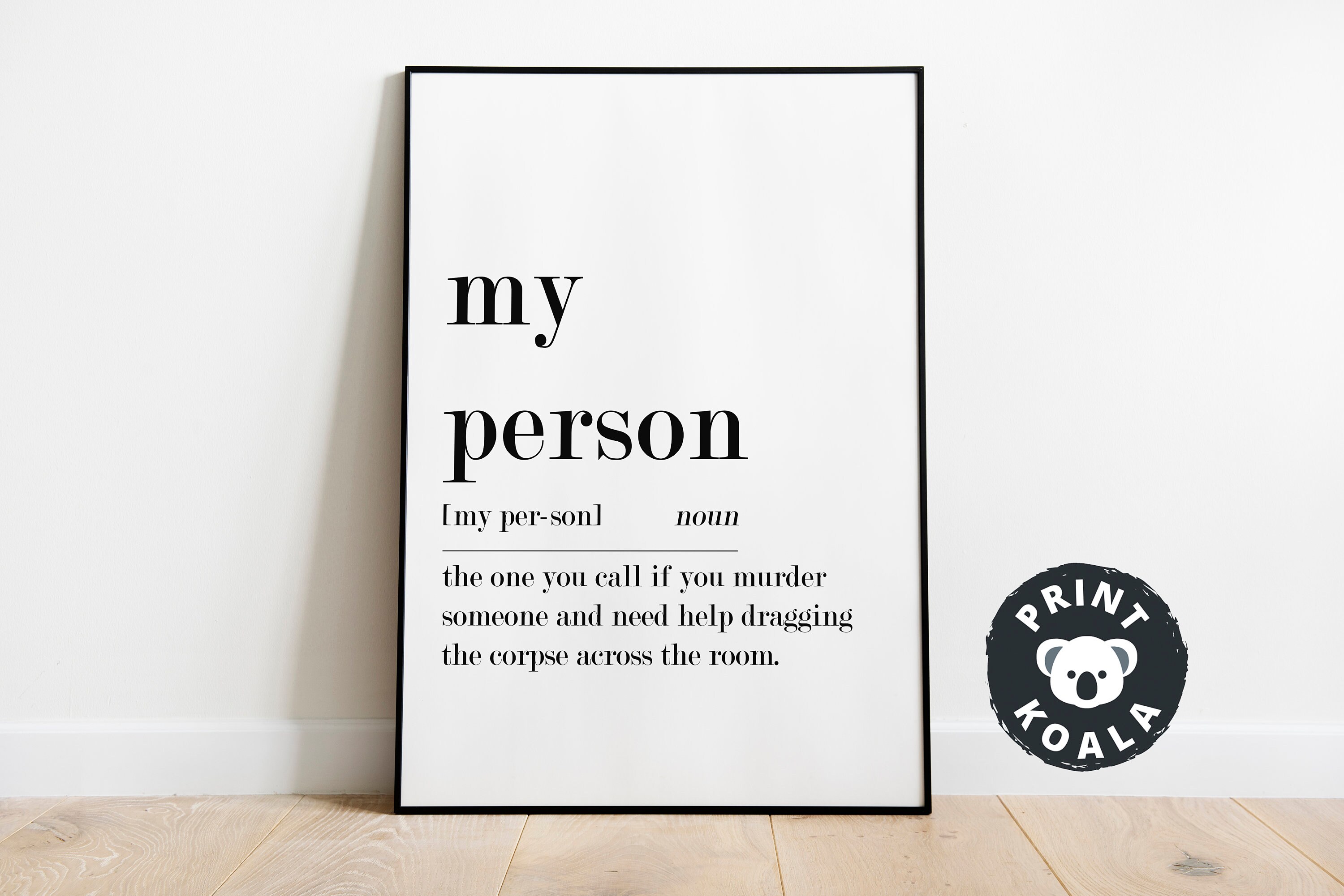 My Person Definition Print You're My Person Best Friend - Etsy