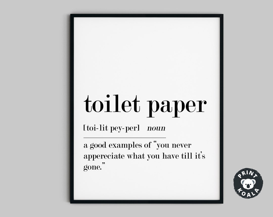 Toilet Paper Art, Funny Bathroom Art, Karma Sign, Funny Bathroom Decor ...