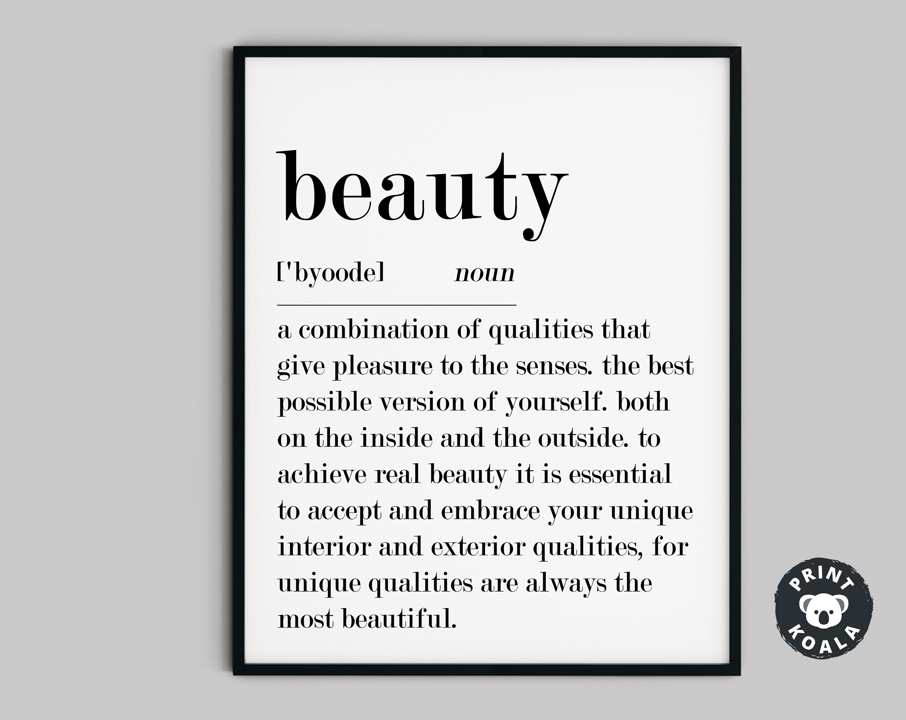 Beauty Definition Print Dictionary Art Print Printable Wall Etsy Beauty Definition Print Dictionary Art Print Printable Wall Etsy