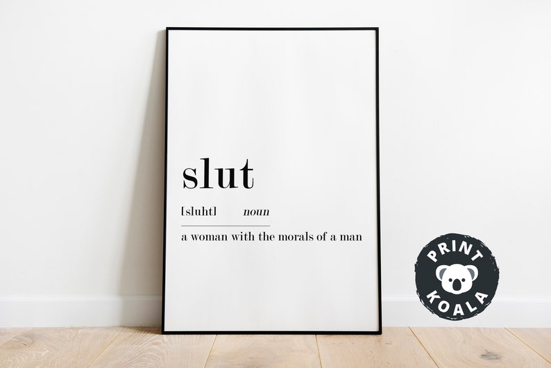 Slut Definition Print Funny Definition Dorm Poster Dorm - Etsy