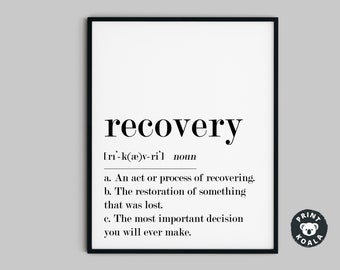Recovery Wall Art - Etsy