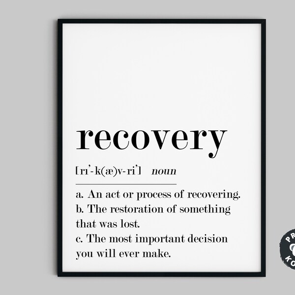 Recovery Posters - Etsy