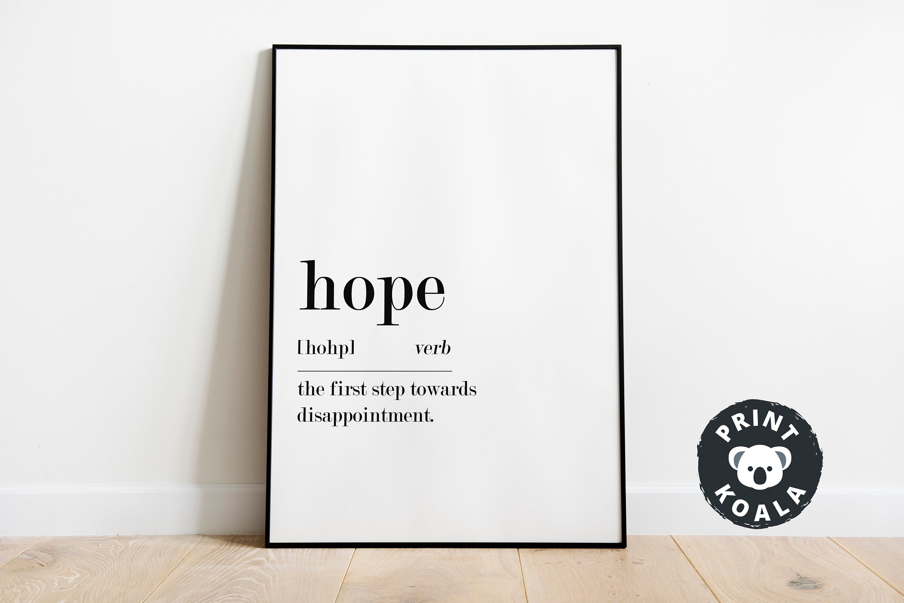 Hope Definition Printable Wall Art Hope Print Hope - Etsy