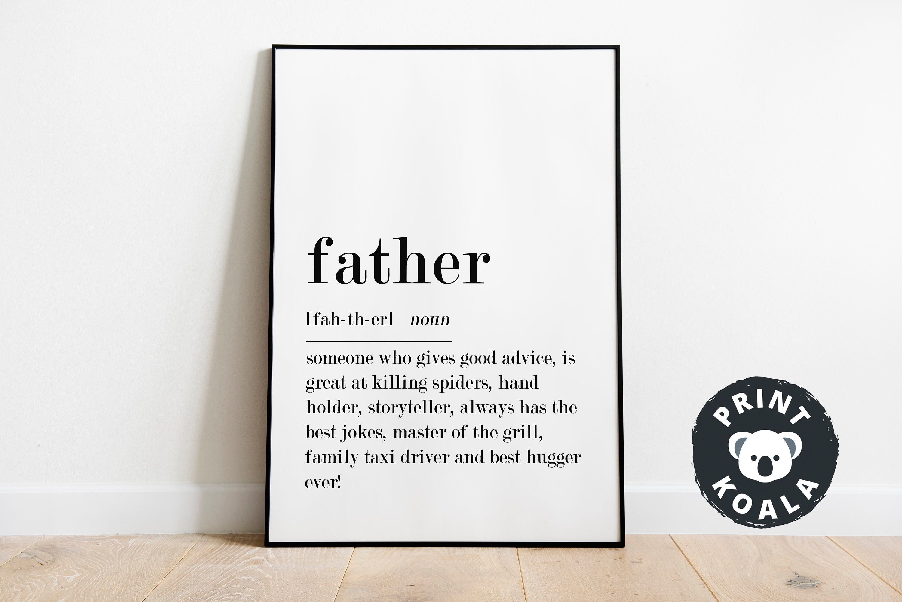 Father Definition Print Dad Print Gift Gifts for Dad Gift - Etsy