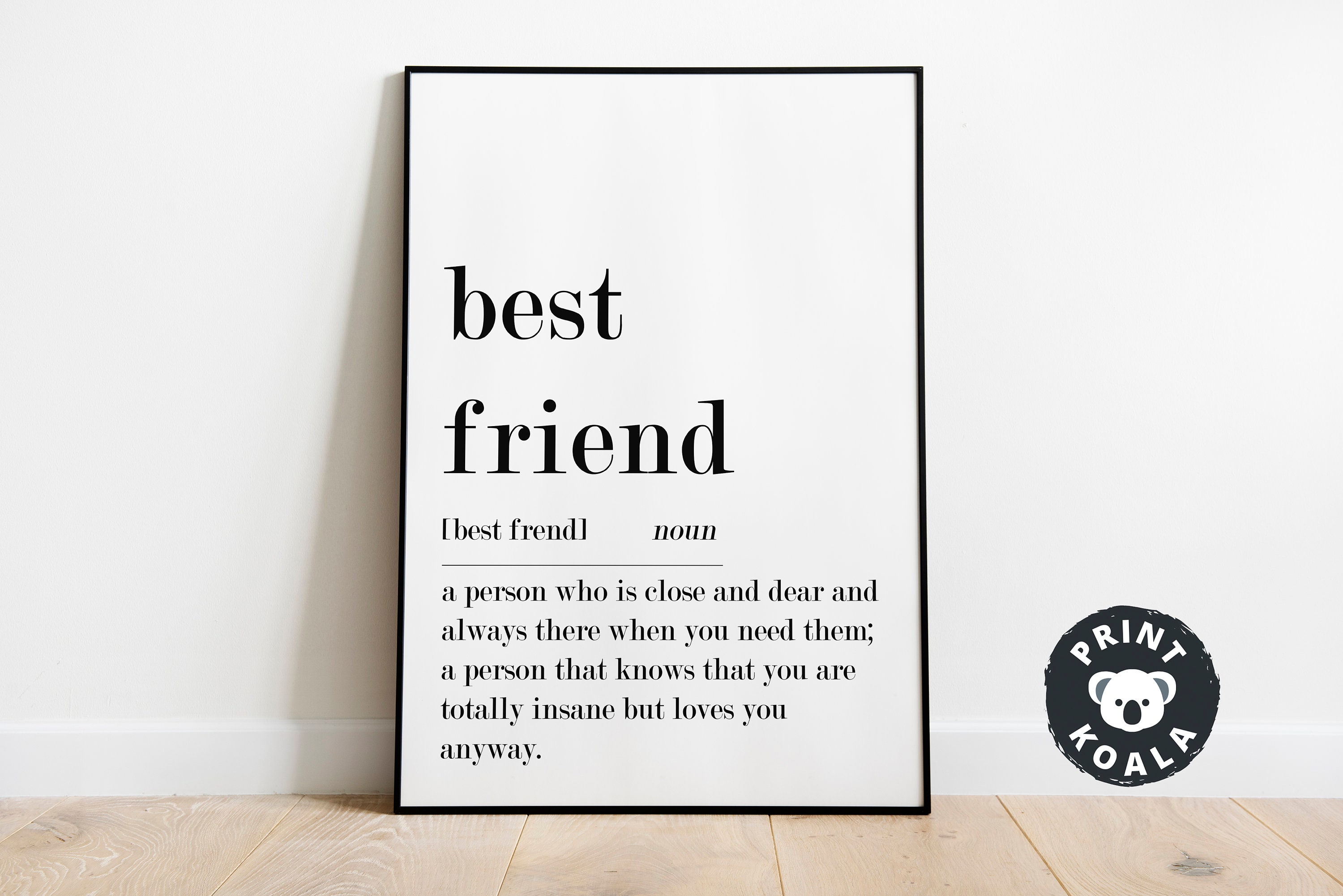 Best Friend Definition Print Gift for Best Friend Gift From - Etsy