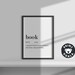 Book Definition Print Book Print Book Lovers Gift Book Art - Etsy