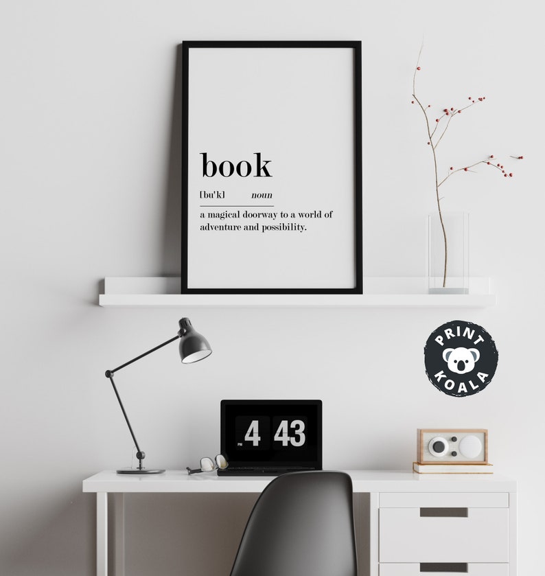 Book Definition Print Book Print Book Lovers Gift Book Art - Etsy