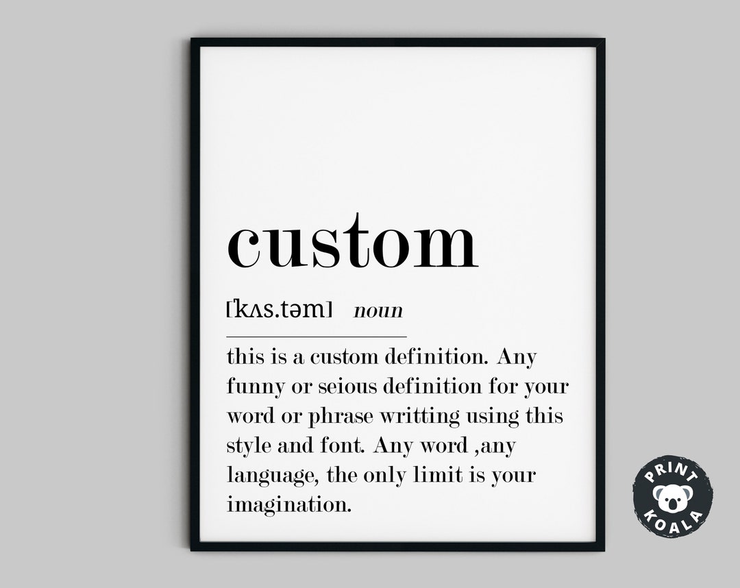 Personalized Definition Print: Custom Word Art (digital Download) - Etsy