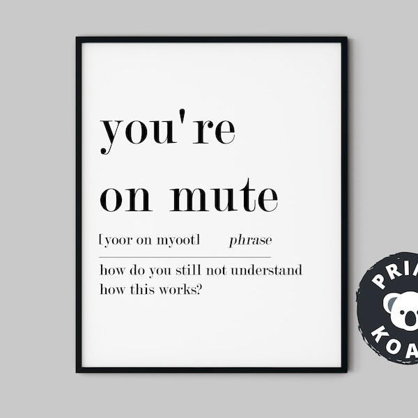 You're on Mute - Etsy