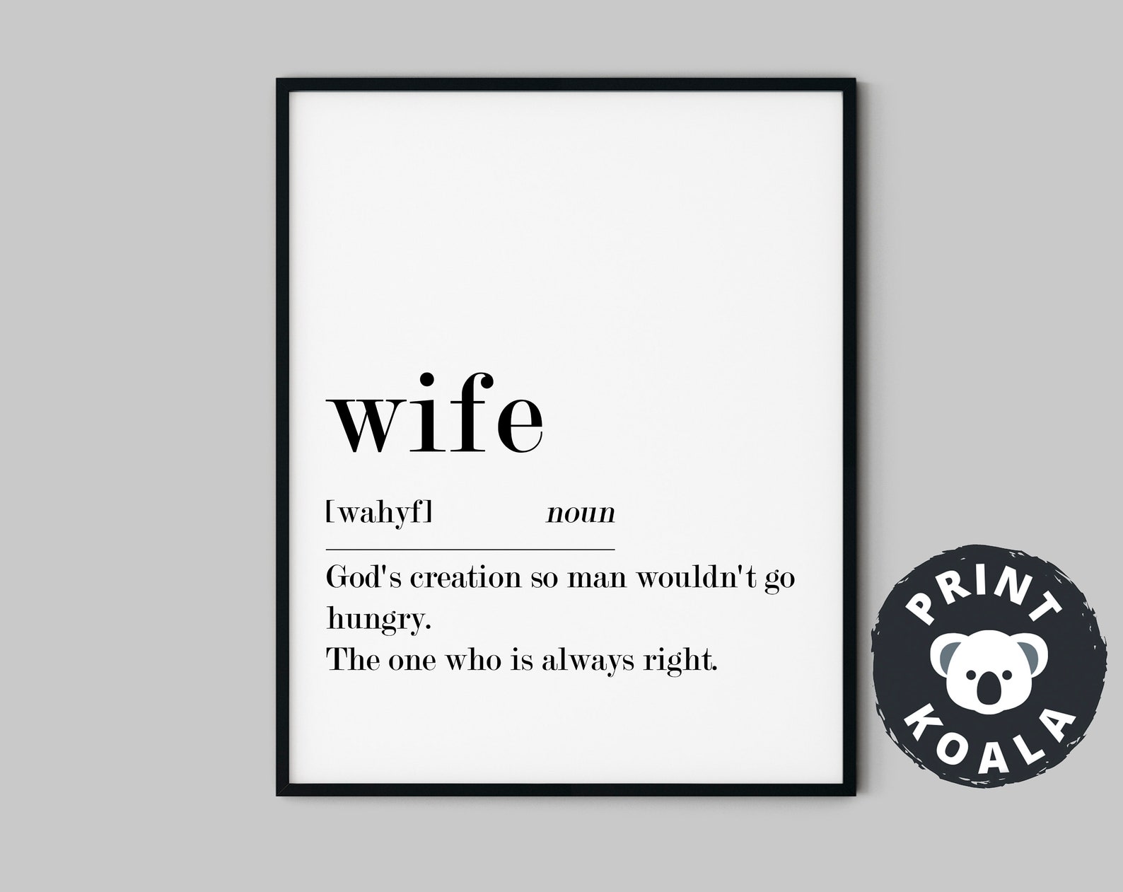Wife Print Wife Word Definition Wife Art Wife Sign Wife - Etsy