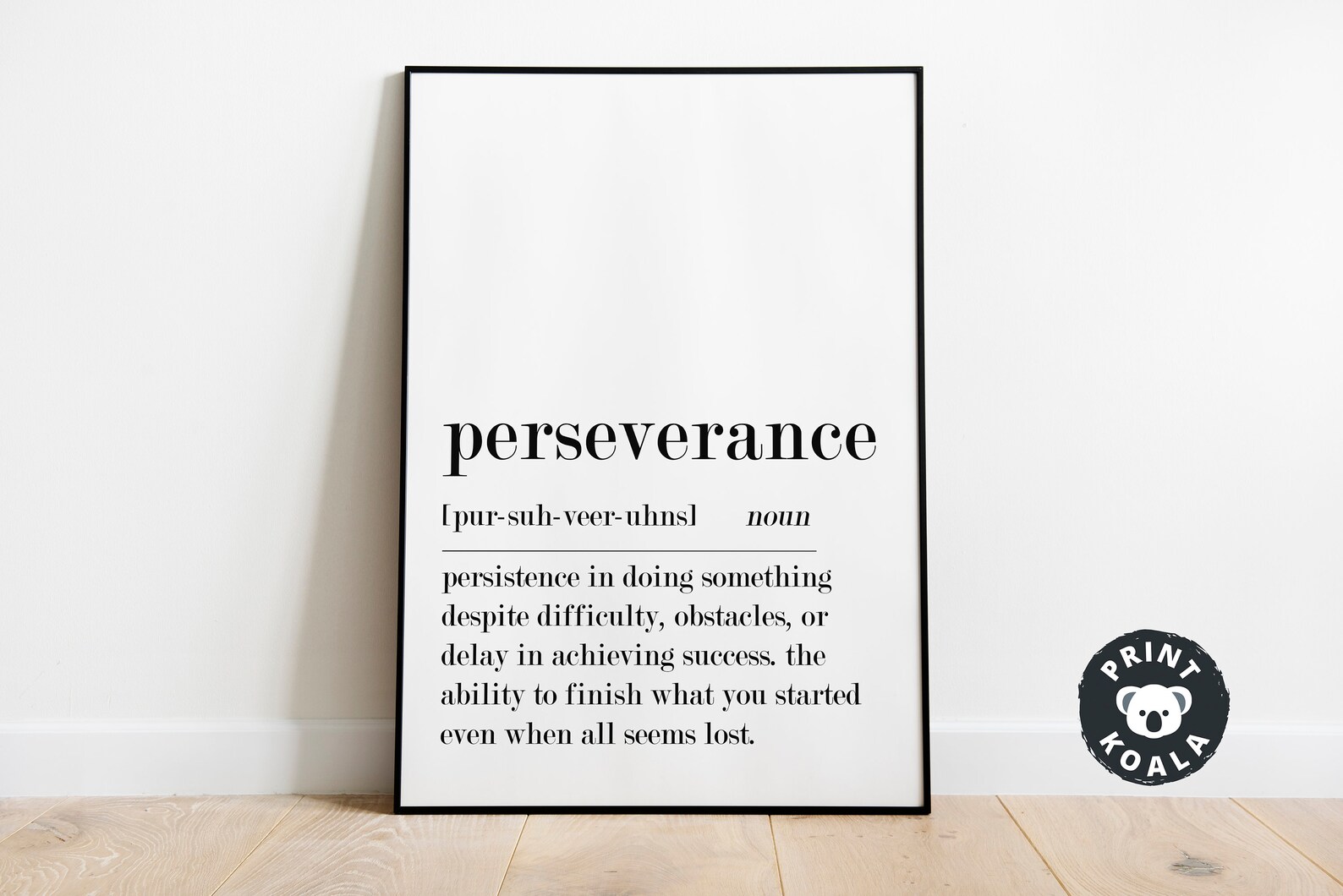 Perseverance Definition Print Home Office Printable - Etsy