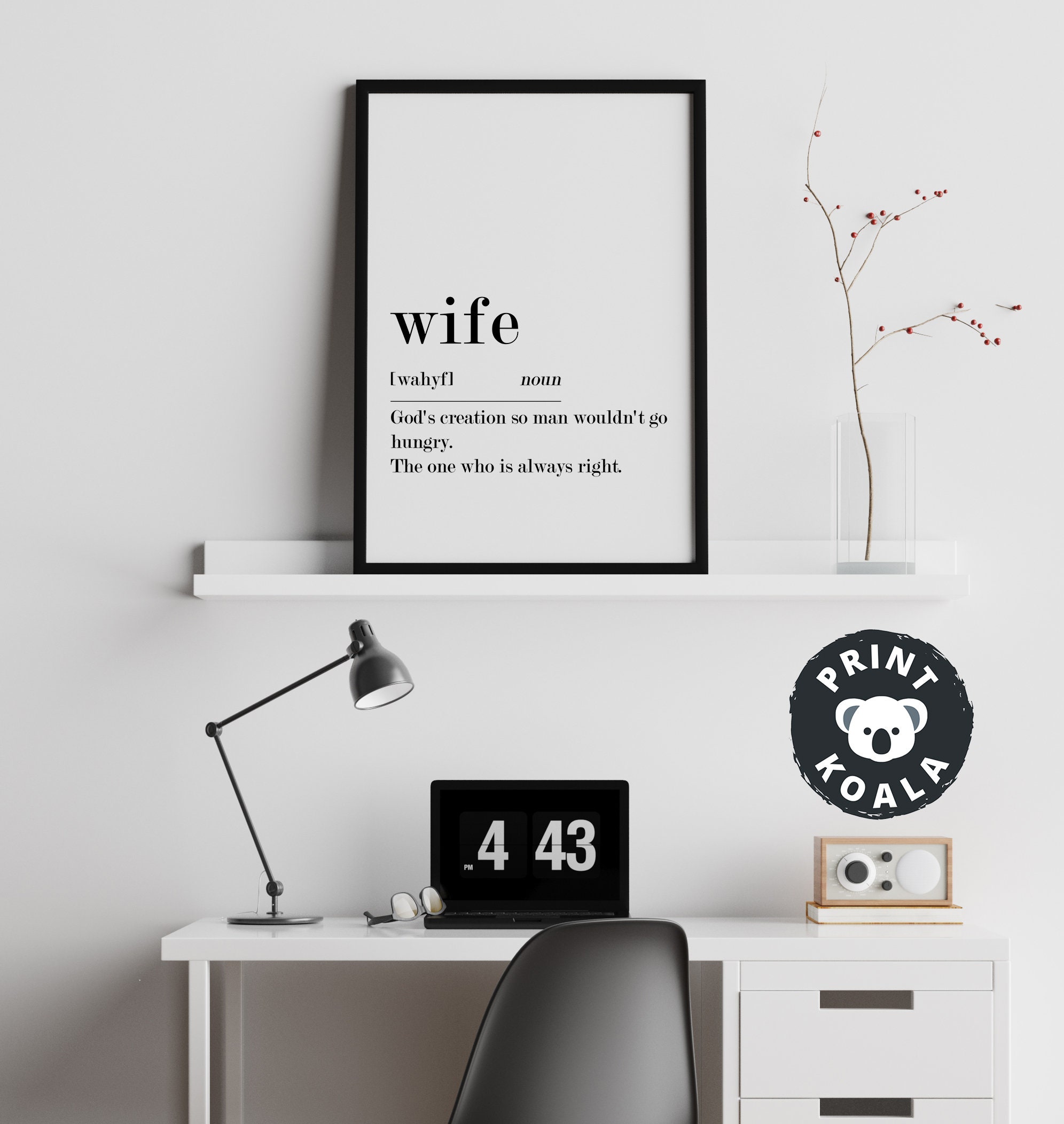 Wife Print Wife Word Definition Wife Art Wife Sign Wife - Etsy