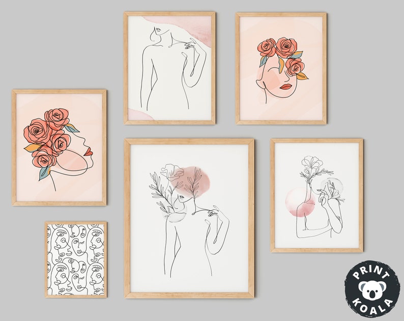 Woman Line Art Set Abstract Line Art Woman Body Line Drawing - Etsy