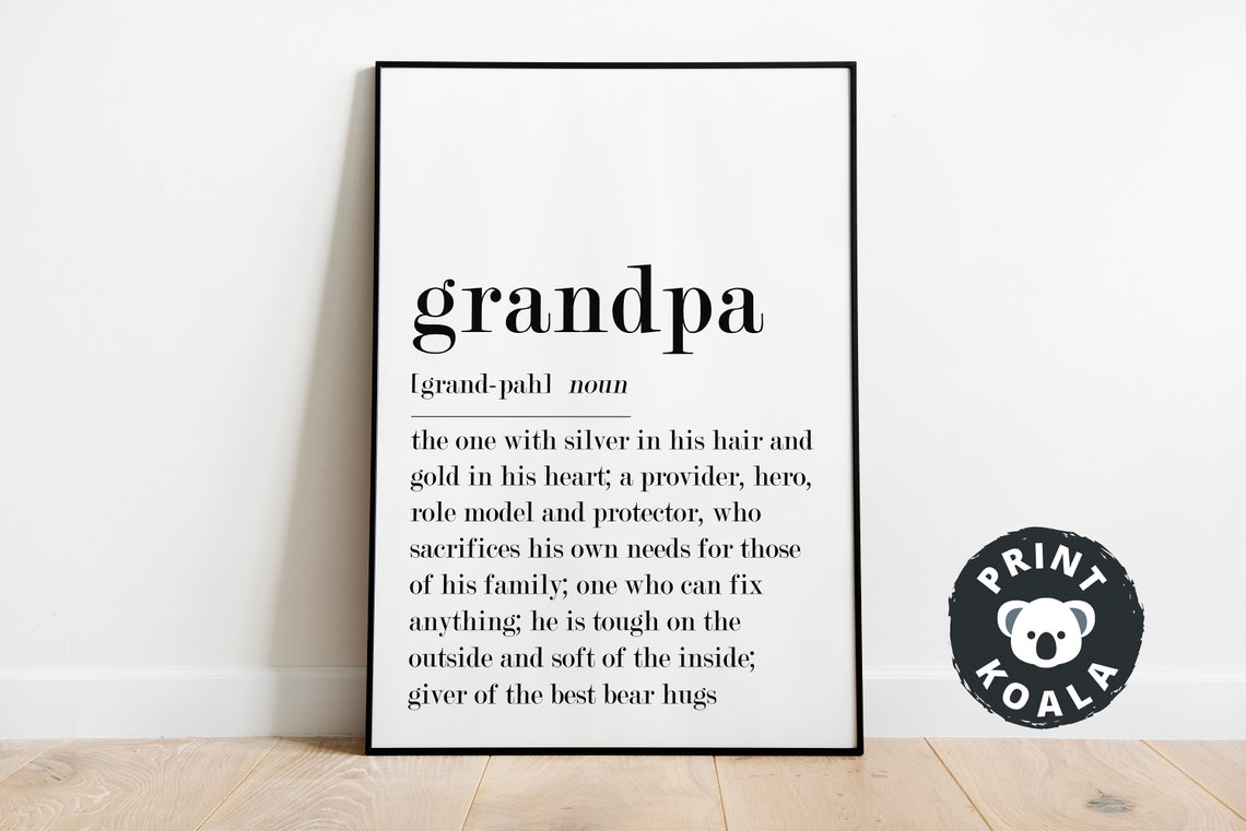 Grandpa Definition Gifts for Grandpa Grandpa Gifts Gifts | Etsy