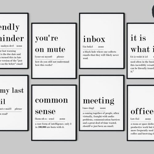 Office Wall Art Set 40 Printables Home Office Decor Work - Etsy