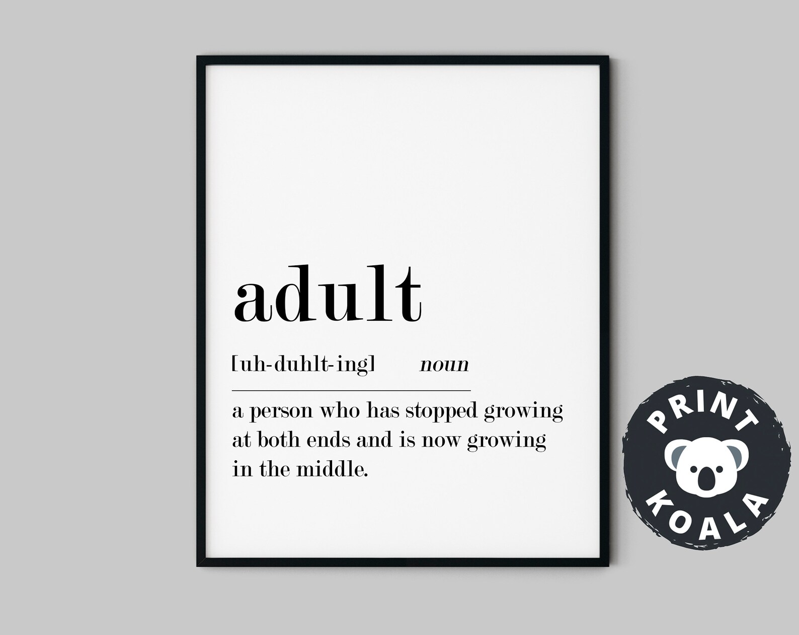 Adulting Definition Funny Definition Wall Print Wall Art | Etsy
