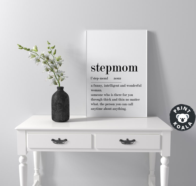 Stepmom Definition Print Stepmom Tmothers Day T Etsy